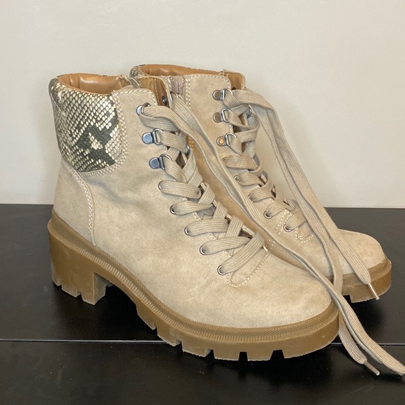 Universal Thread | Shoes | Womens Snakeskin Trim Combat Boots | Poshmark